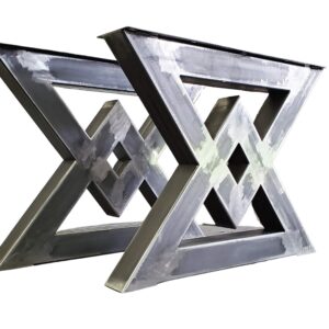 Metal Table Legs, Diamond Style - Any Size and Color