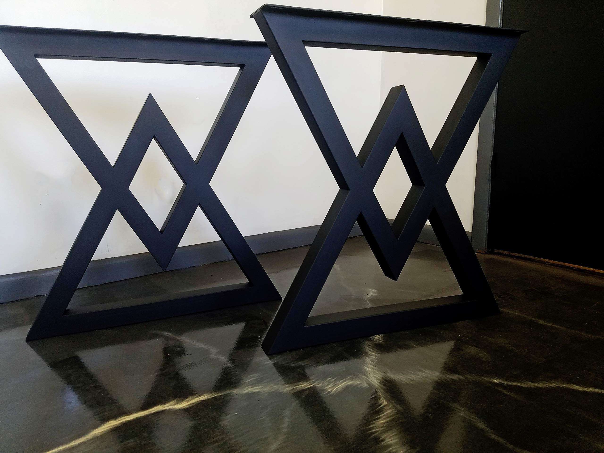 Metal Table Legs, Diamond Style - Any Size and Color