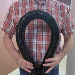 Cen-Tec Systems 94500 2.25” Diameter 20 Foot Commercial Grade Shop Vacuum Hose with Wet/Dry Attachment Set, Ft, Black