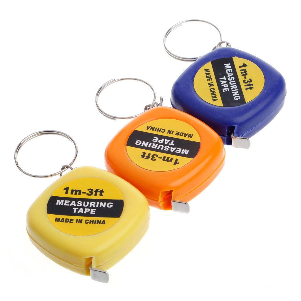 Youngy Easy Retractable Ruler Tape Measure Mini Portable Pull Ruler Keychain 1m/3ft