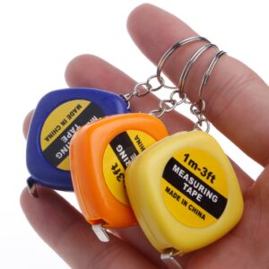 Youngy Easy Retractable Ruler Tape Measure Mini Portable Pull Ruler Keychain 1m/3ft