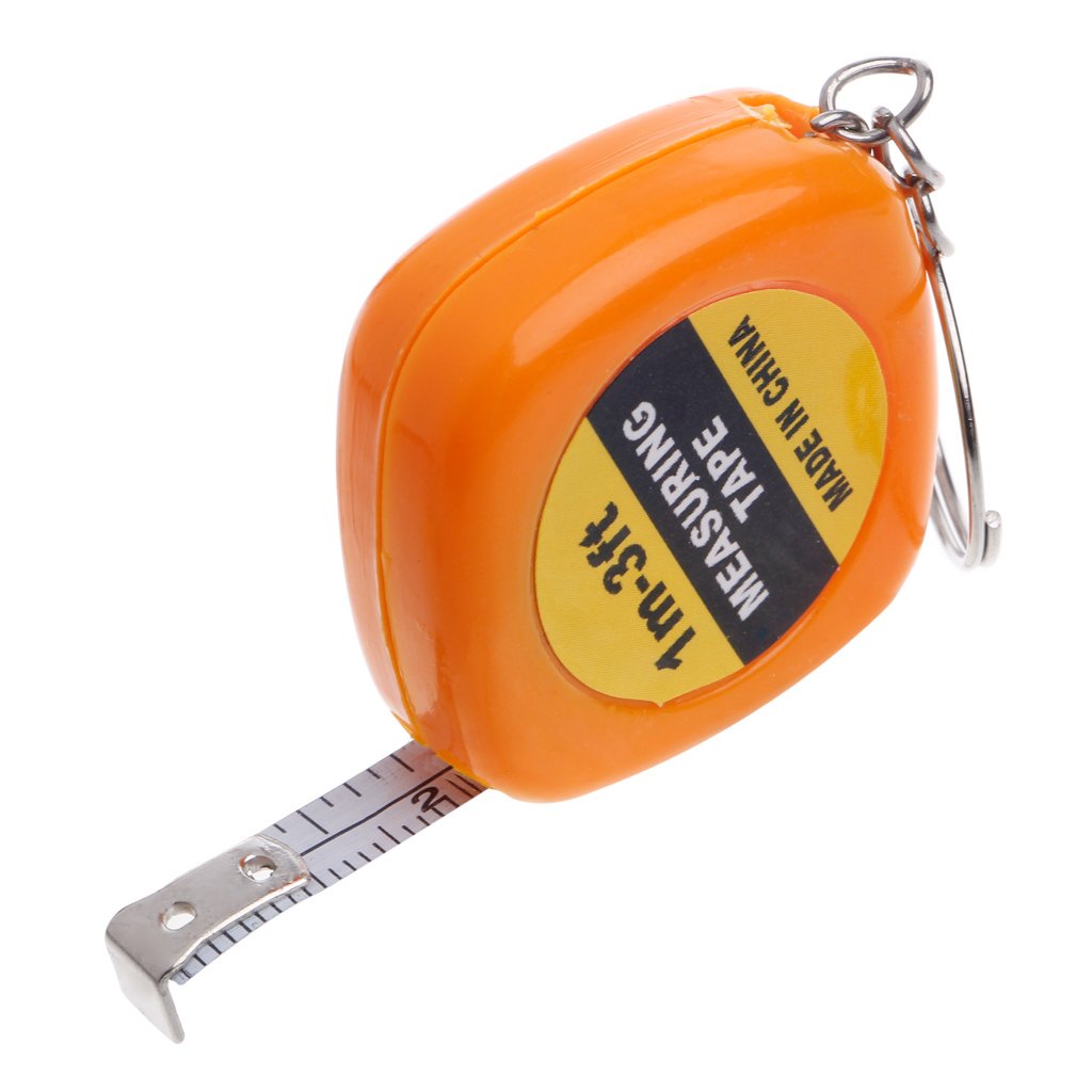 Youngy Easy Retractable Ruler Tape Measure Mini Portable Pull Ruler Keychain 1m/3ft