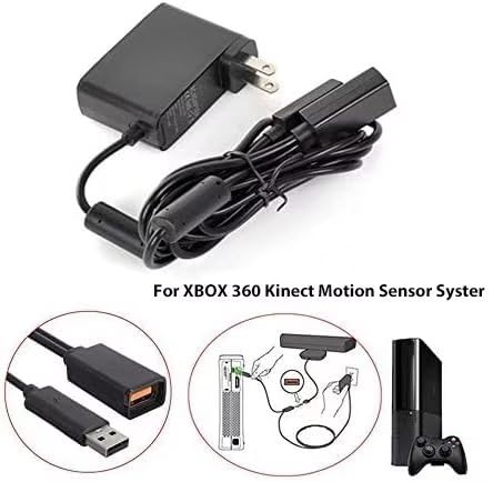 StyleZ Power Supply AC Adapter Cable USB Charger with US Plug for Microsoft Xbox 360 Kinect Motion Sensor System