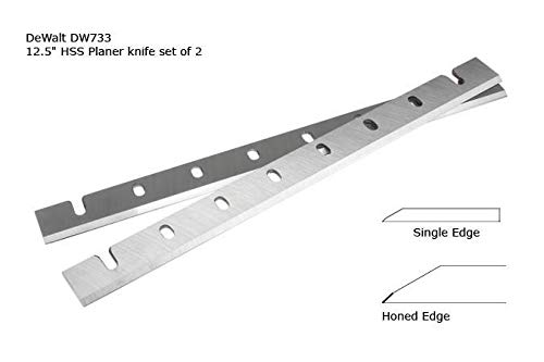 Planer Blades Knives HSS for DeWalt DW733 DW7332 Thickness Planers with 12.5 Inches Replacement Heat Treated 1 Set (2 pcs)