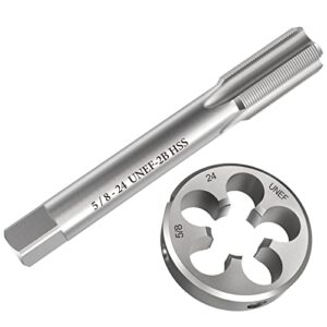 s-union new 5/8"-24 unef tap and die set, unef machine thread right hand tap and unef round thread die