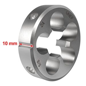 S-Union New 5/8"-24 UNEF Tap and Die Set, UNEF Machine Thread Right Hand Tap and UNEF Round Thread Die