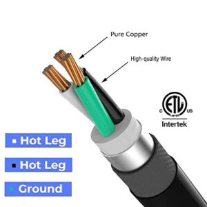 Miady 25ft 50AMP Welder Extension Cord, 8 Gauge Heavy Duty Industrial NEMA 6-50 Welding Machine Cord with Lighted End, ETL Approved