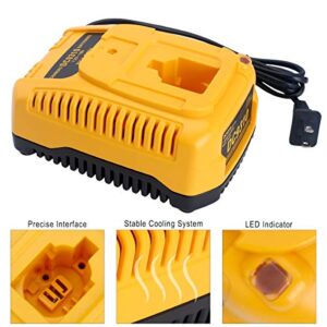 Elefly 7.2V-18V Battery Charger DC9310 Compatible with Dewalt 18V 14.4V 12V 9.6V 7.2V NiCad & NiMh Battery DC9096 DC9098 DC9099 DW9057 DC9071 DW9098 DW9099