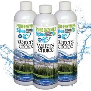 waters choice pure enzymes for spas 3 pack- all natural spa water care, hot tub cleaner, premium water care, 3 month supply, no harsh spa hot tub chemicals, spa enzymes for hot tubs