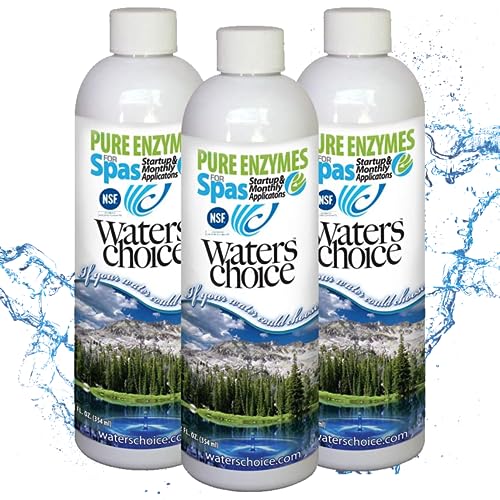 Waters Choice Pure Enzymes for Spas 3 Pack- All Natural Spa Water Care, Hot Tub Cleaner, Premium Water Care, 3 Month Supply, No Harsh Spa Hot Tub Chemicals, Spa Enzymes for Hot Tubs