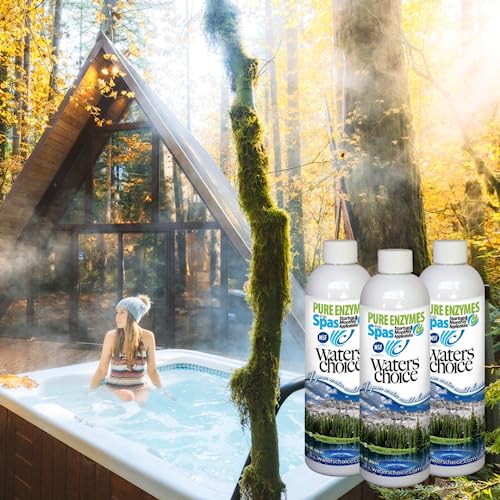 Waters Choice Pure Enzymes for Spas 3 Pack- All Natural Spa Water Care, Hot Tub Cleaner, Premium Water Care, 3 Month Supply, No Harsh Spa Hot Tub Chemicals, Spa Enzymes for Hot Tubs