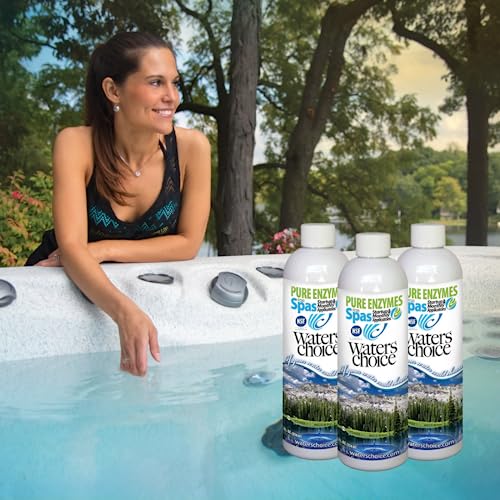 Waters Choice Pure Enzymes for Spas 3 Pack- All Natural Spa Water Care, Hot Tub Cleaner, Premium Water Care, 3 Month Supply, No Harsh Spa Hot Tub Chemicals, Spa Enzymes for Hot Tubs