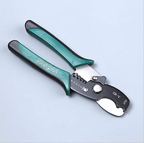 Zsling 8 Inch Inch Wire Strippers Crimpers Cutter Pliers Multi-Function Hand Tool Cable Cutting Wire Cutters