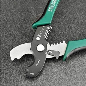 Zsling 8 Inch Inch Wire Strippers Crimpers Cutter Pliers Multi-Function Hand Tool Cable Cutting Wire Cutters