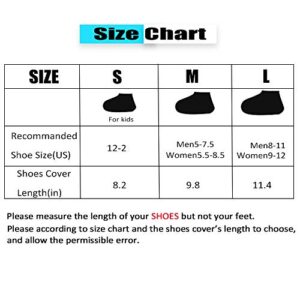 Silicone Shoe Covers, Waterproof Overshoes Reusable Slip Resistant Rain Shoe Cases for Men Women