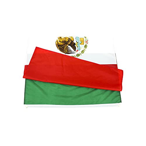 ANJOR Mexico Flag 3x5 Foot Mexican National Flags Polyester with Brass Grommets 3 X 5 Ft