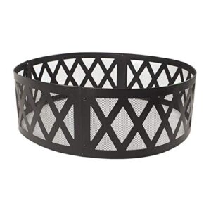 pleasant hearth ofw884fr lattice fire ring, black