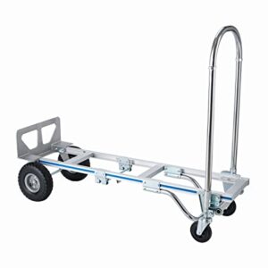 SHZOND Aluminum Hand Truck 2 in 1 Convertible Hand Truck 1000 LBS Capacity Hand Truck and Dolly Utility Cart