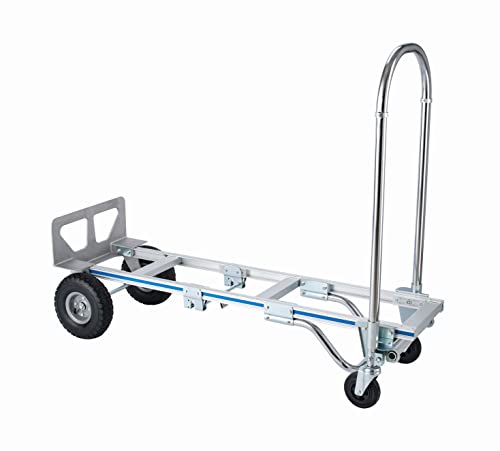 SHZOND Aluminum Hand Truck 2 in 1 Convertible Hand Truck 1000 LBS Capacity Hand Truck and Dolly Utility Cart