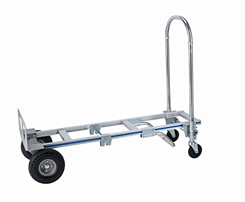 SHZOND Aluminum Hand Truck 2 in 1 Convertible Hand Truck 1000 LBS Capacity Hand Truck and Dolly Utility Cart