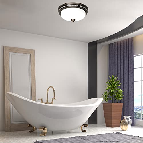 Akicon Bathroom Exhaust Fan with Light, Ultra Quiet 110 CFM 1.5 Sones Ventilation Exhaust Bathroom Fan Light Combo and Nightlight, 3 Years Warranty (Oil Rubbed Bronze)