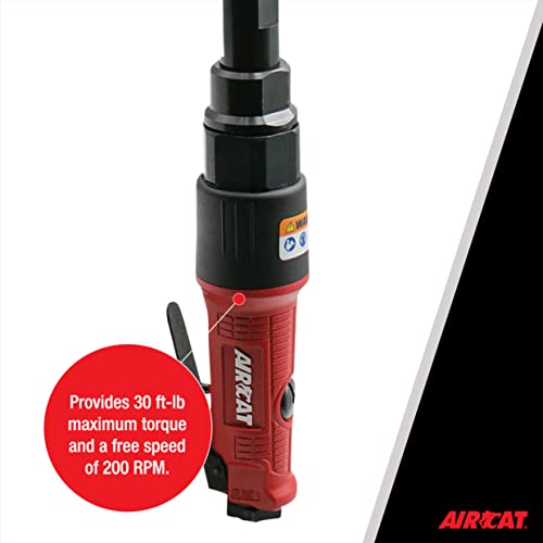 AIRCAT Pneumatic Tools 808-15-25: 15.3 Inch Long Reach Ratchet 200 RPM, 30 ft-lbs Maximum Torque - 1/4-Inch