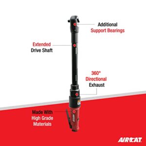 AIRCAT Pneumatic Tools 808-15-25: 15.3 Inch Long Reach Ratchet 200 RPM, 30 ft-lbs Maximum Torque - 1/4-Inch