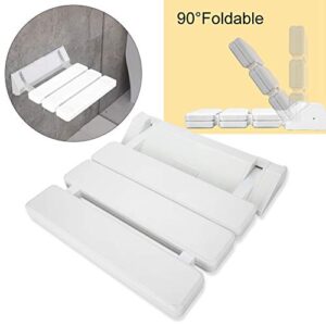 Folding Shower Seat Bench, Wall Mount Bathroom Bath Safety Stool Chair Bench Bathroom Drop-Leaf Wall Stool for Bath Toilet Hotel, 130kg Capacity for Senior Handicap Disabled Medical Use