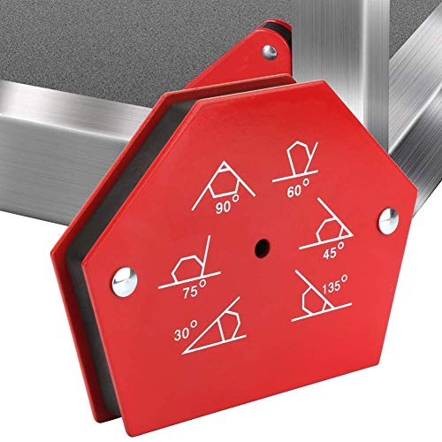 FTVOGUE Welding Holder Multi-angle Six Sides Magnet Stand Arrows Magnetic Welder Fixing Tool 30°60°45°75°90°135°(50LBS)