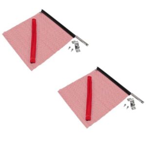 Mytee Products EZ Mount Warning Flag Red 18" x 18" Mesh Safety Flag DOT Compliant | Spring Loaded Quick n Easy Disconnect - 2 Pack