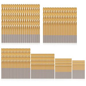 comoware 120 pcs metric drill bit set -titanium small drill bits set, high speed steel, micro drill bit for wood, plastic, aluminum alloy, (1 mm to 3.5 mm)