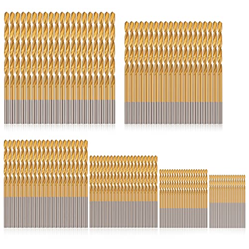 COMOWARE 120 Pcs Metric Drill Bit Set -Titanium Small Drill Bits Set, High Speed Steel, Micro Drill Bit for Wood, Plastic, Aluminum Alloy, (1 mm to 3.5 mm)