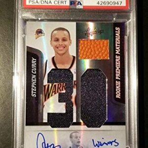 Stephen Curry Signed RC 2009 Panini Absolute Memorabilia Jersey 1/1 PSA 5 AUTO 9 - Basketball Autographed Game Used Cards