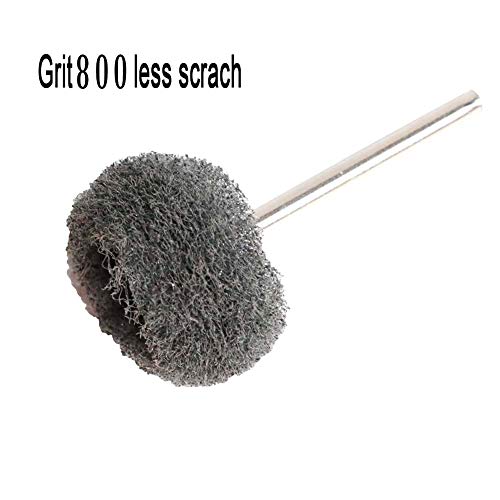 50PCS Abrasive Buffing Polishing Wheel Set for Rotary Tools,Non-Woven scouring pad Brush Polishing kit,Grit 800 Removal of Rust,Deburring on Metal Surface,with 3mm Mandrel