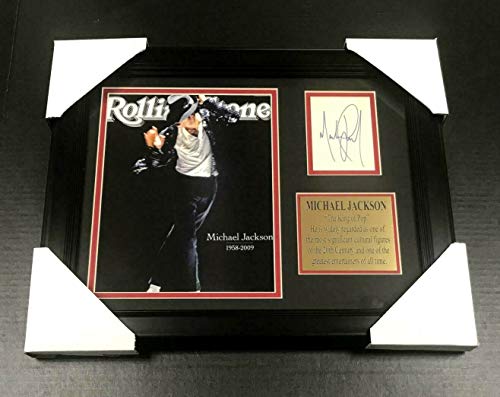 A5 MICHAEL JACKSON Facsimile Autographed REPRINT Framed MAGAZINE 8x10 Photo