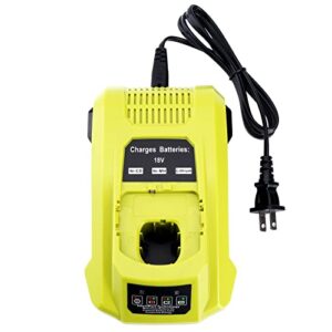 Elefly P117 Replacement for Ryobi 18V Battery ONE+ Charger, Compatible with Ryobi 12V-18V Lithium NiCad NiMh Battery P102 P103 P107 P108 P109 P189 P190 PBP002 PBP005