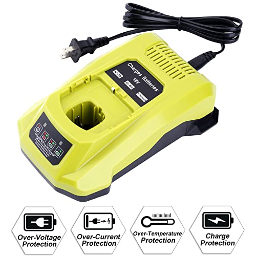 Elefly P117 Replacement for Ryobi 18V Battery ONE+ Charger, Compatible with Ryobi 12V-18V Lithium NiCad NiMh Battery P102 P103 P107 P108 P109 P189 P190 PBP002 PBP005