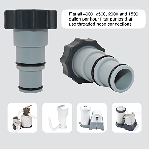 ARU (Pair) Hose Adapter w/Collar Replacement for Intex Fit For Threaded Connection Pumps