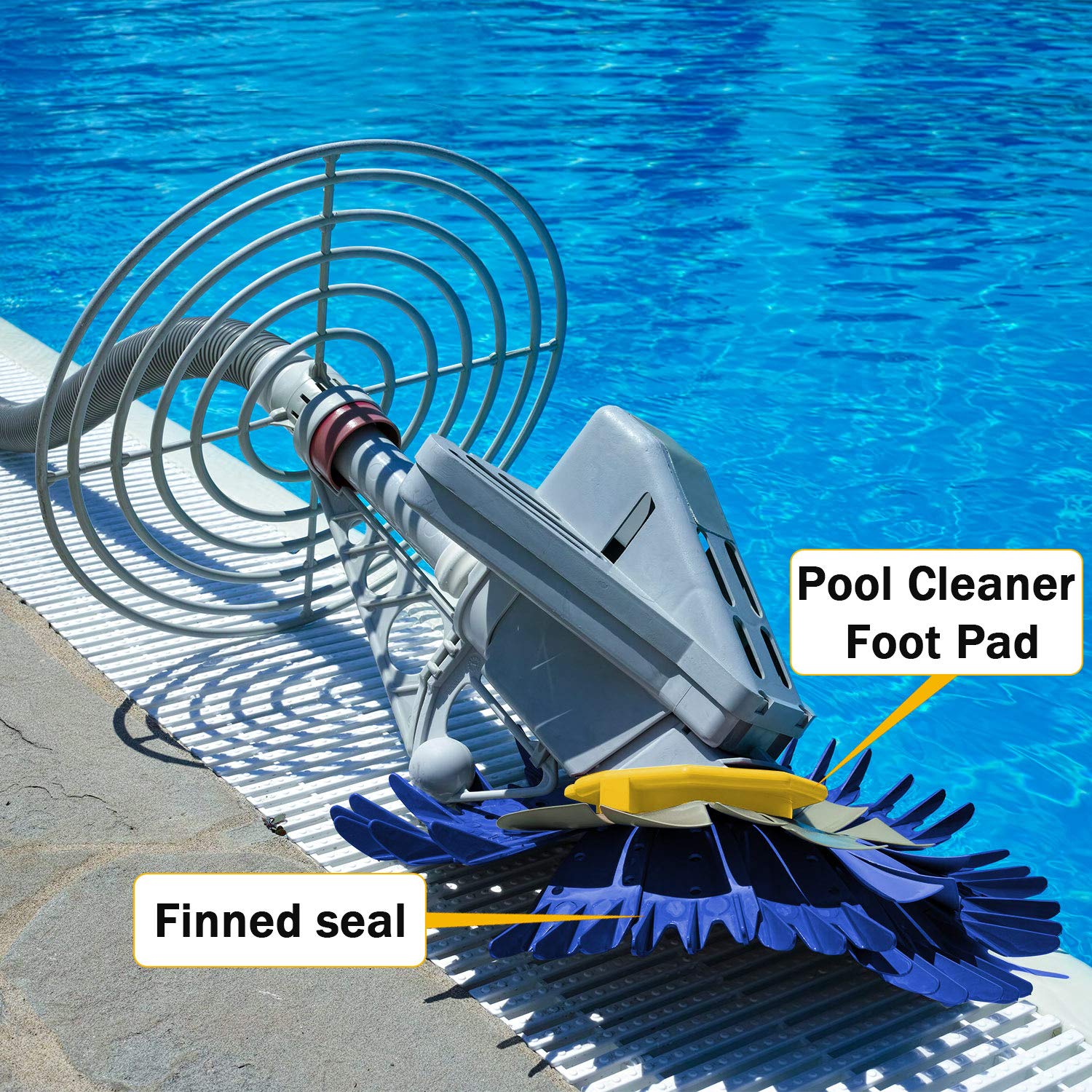 4 Pieces Pool Cleaner Replacements Include W70329 Pool Cleaner Finned Seal W69698 Pool Cleaner Diaphragm W70327 Foot Pad Compatible with Zodiac Baracuda G2, G3, Replace W69721 W72855 (Blue, Yellow)