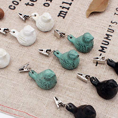 Funly mee (4PACK Vintage Tablecloth Weights on Clip Hangers,Pendant Tablecloth Weights kit with Green Bird, for Outdoor Garden Party Picnic Tablecloths Heavy.(Green)