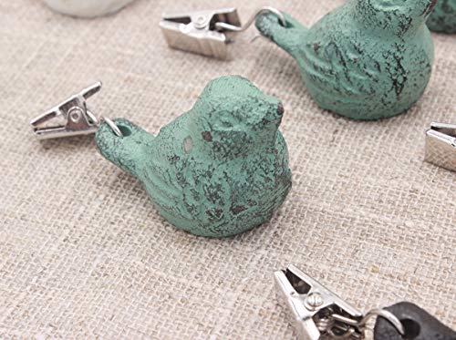 Funly mee (4PACK Vintage Tablecloth Weights on Clip Hangers,Pendant Tablecloth Weights kit with Green Bird, for Outdoor Garden Party Picnic Tablecloths Heavy.(Green)