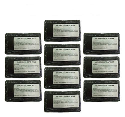 PCS Outdoors Black and White Odorless Trap Wax - 1LB Bars (10, Black)