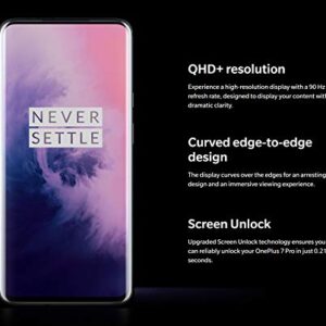 OnePlus 7 Pro 256GB ROM 8GB RAM Factory Unlocked 6.67 inch QHD+ AMOLED 90Hz Display Dual SIM Mirror Gray