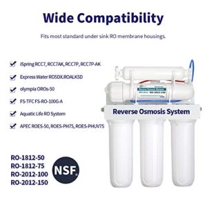 HUINING RO Membrane Housing for Residential Reverse Osmosis Membrane Water Filter Cartrige Replacement for Home Drinking Water Filtration System Household