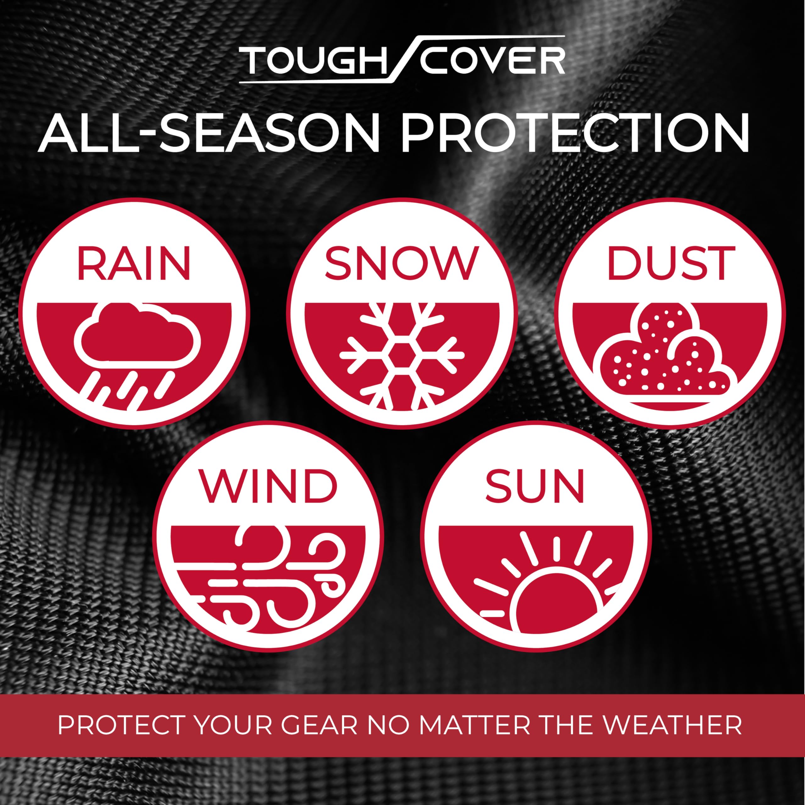 Tough Cover Snow Blower Premium Cover Heavy Duty 600D Marine Grade Fabric, Universal Fit Snow Blower Cover, Covers Snow Blowers Against Water, UV, Wind, Outdoor Protection (Black)