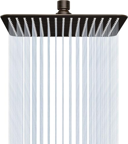 SR SUN RISE 12 Inch Brass Rain Shower Head Oil Rubbed Bronze High Pressure Rainfall Showerhead Water Saving