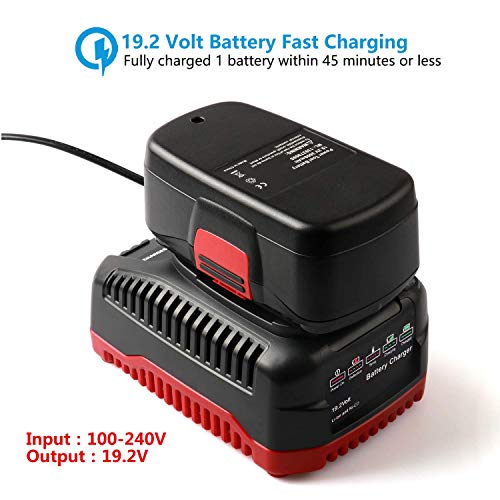 Batteriol 19.2V C3 Battery Charger for Craftsman 19.2V Lithium-ion & NI-CD Battery 11375 11376 130279005 315.PP2011 315.PP2010 Upgraded Dual Chemistry Charger