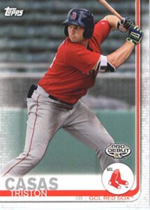 2019 topps pro debut #144 triston casas gcl red sox baseball card