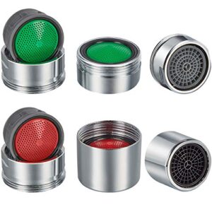 40 Pieces Faucet Aerator Flow Restrictor Insert Faucet Aerators Replacement Parts for Bathroom or Kitchen, Red(2.2 GPM) and Green(1.5 GPM)