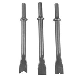 ftvogue air hammer chisel set extra long round shank pneumatic hammer bit set 3pcs.